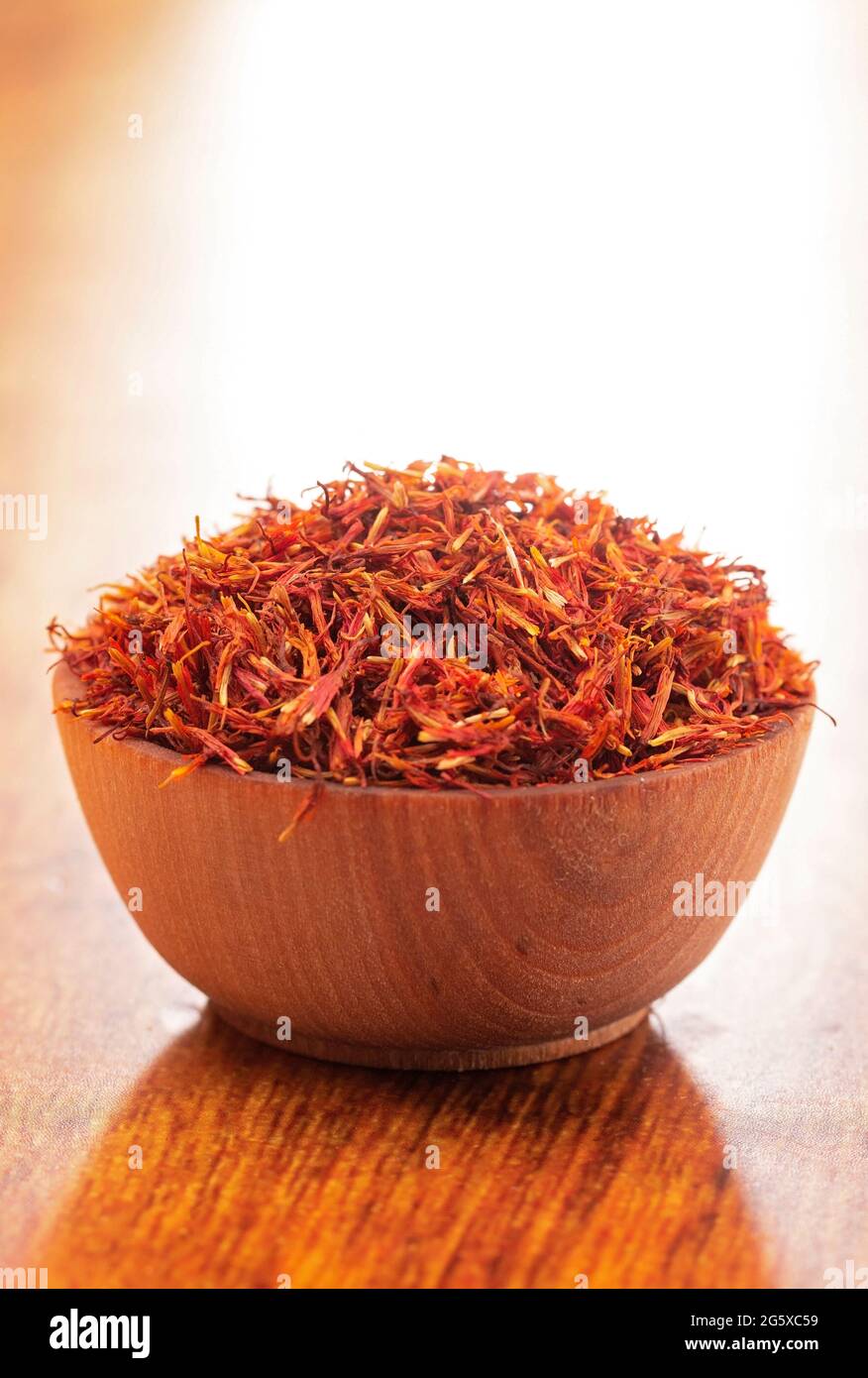 The Beautiful Red Spice of the Saffron Flower Stock Photo - Alamy