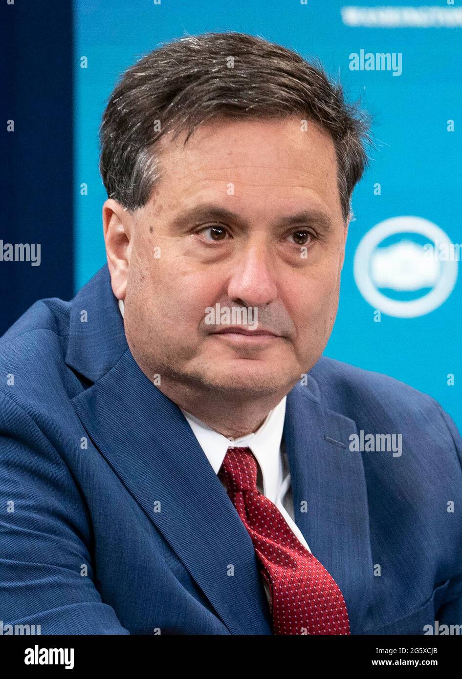 White House Chief of Staff Ron Klain listens during an event with ...