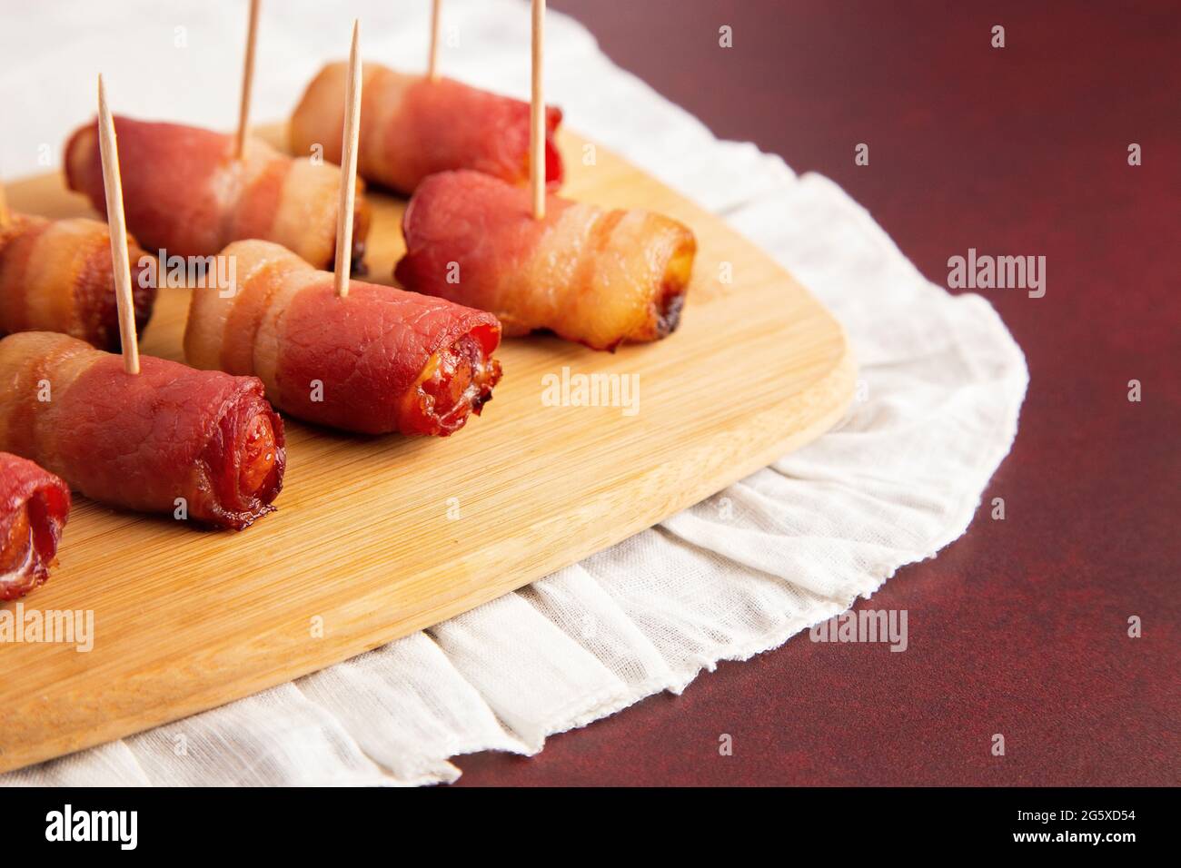 Traditional British Pigs in the Blank with Toothpicks Stock Photo - Alamy