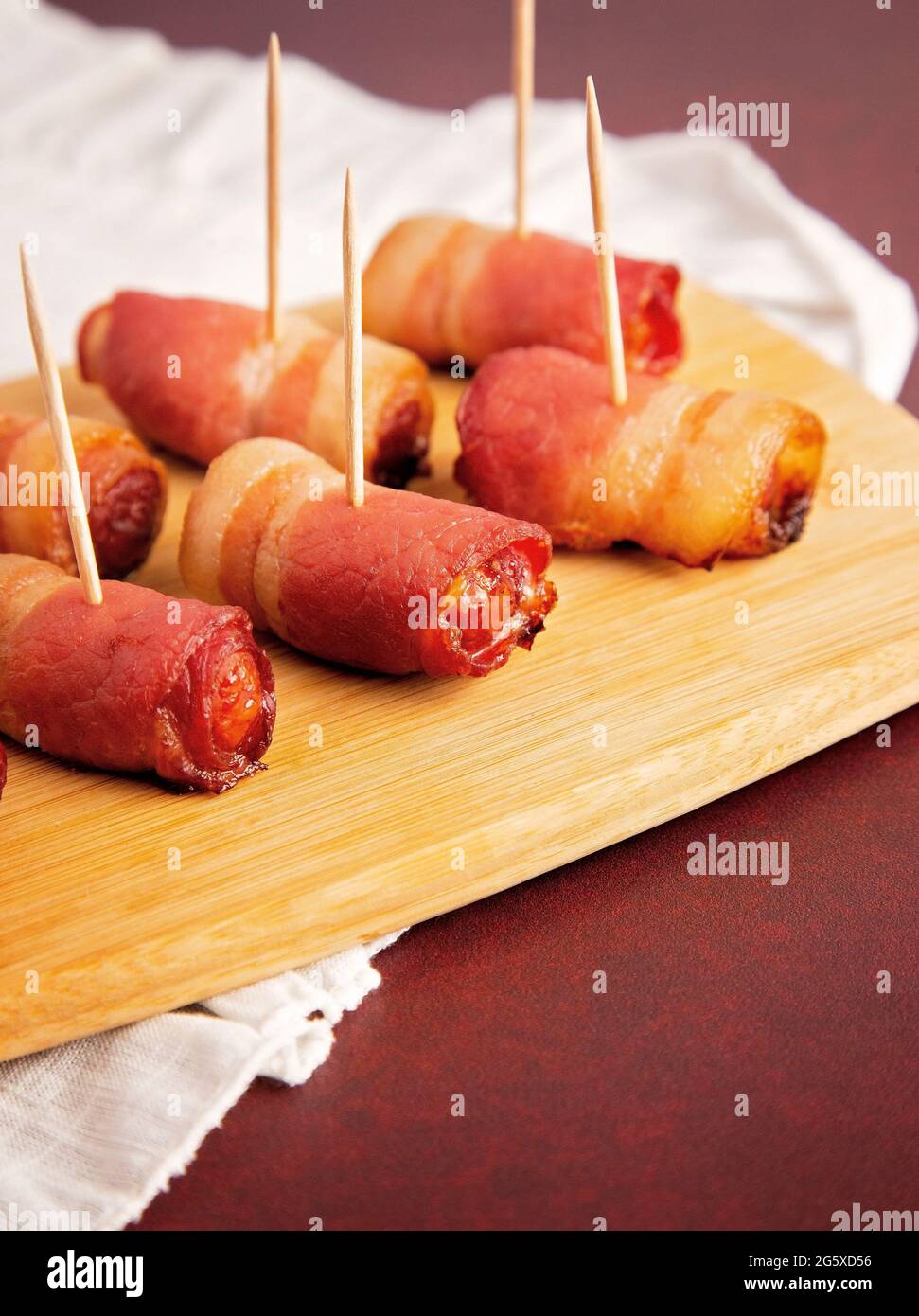 Traditional British Pigs in the Blank with Toothpicks Stock Photo - Alamy