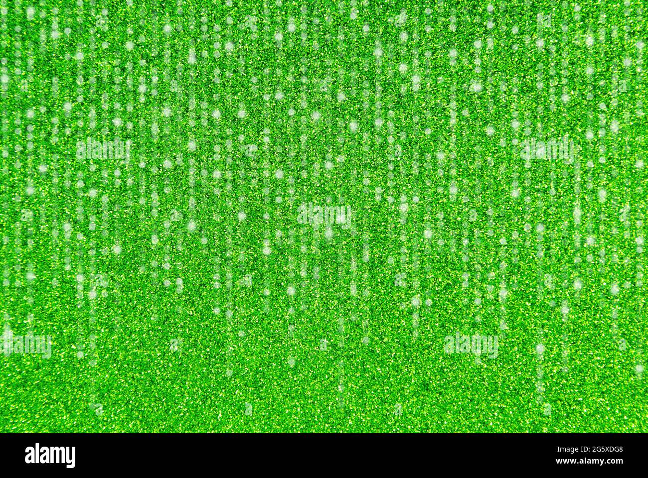 A Green Glitter Border with Cascading Lights Stock Photo - Alamy