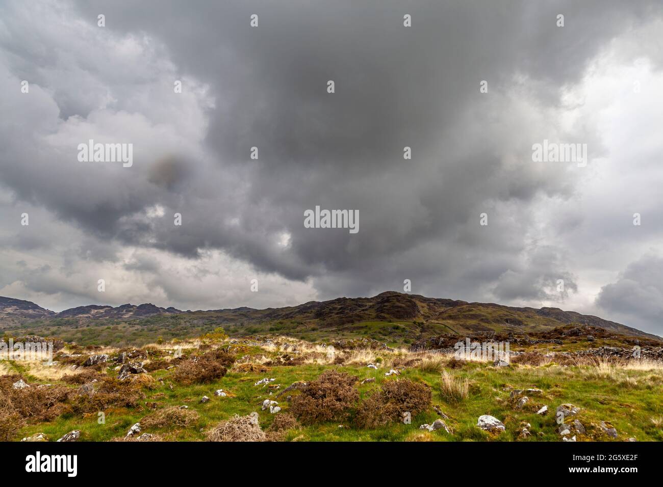 Clouds form over Rhobell Fawr, an extinct volcano from the Ordovician ...