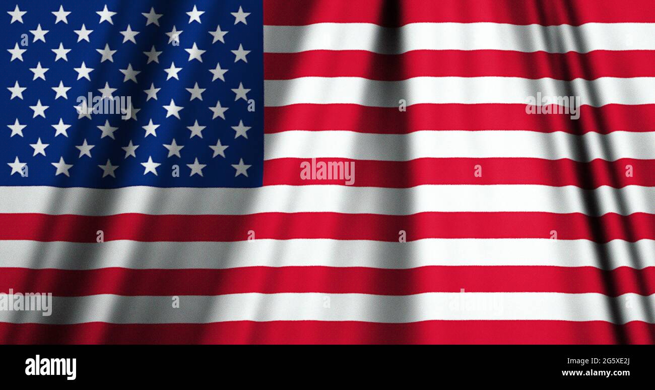 United States of America Flag in original colors and proportion 3D ...