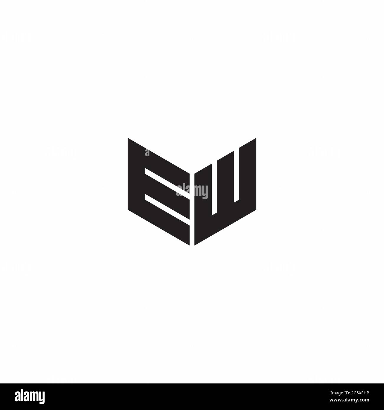 Ew letter logo hi-res stock photography and images - Alamy