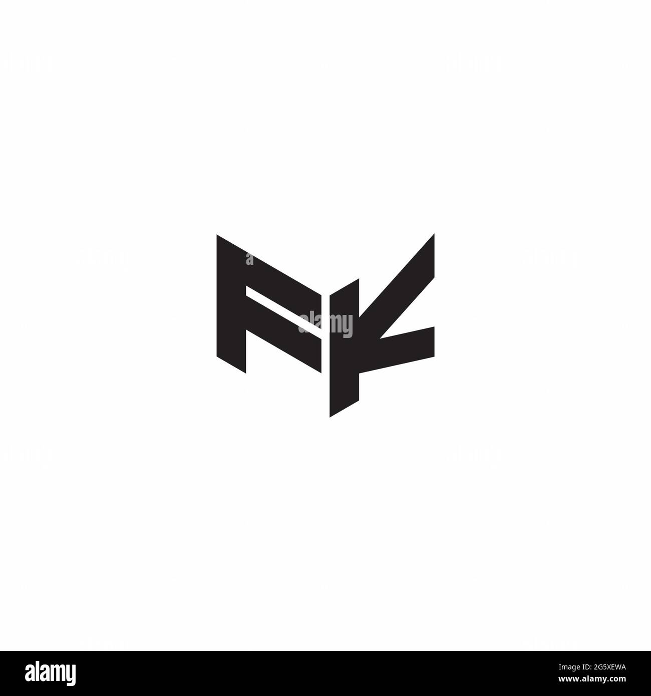 Initial kf letter logo Cut Out Stock Images & Pictures - Alamy