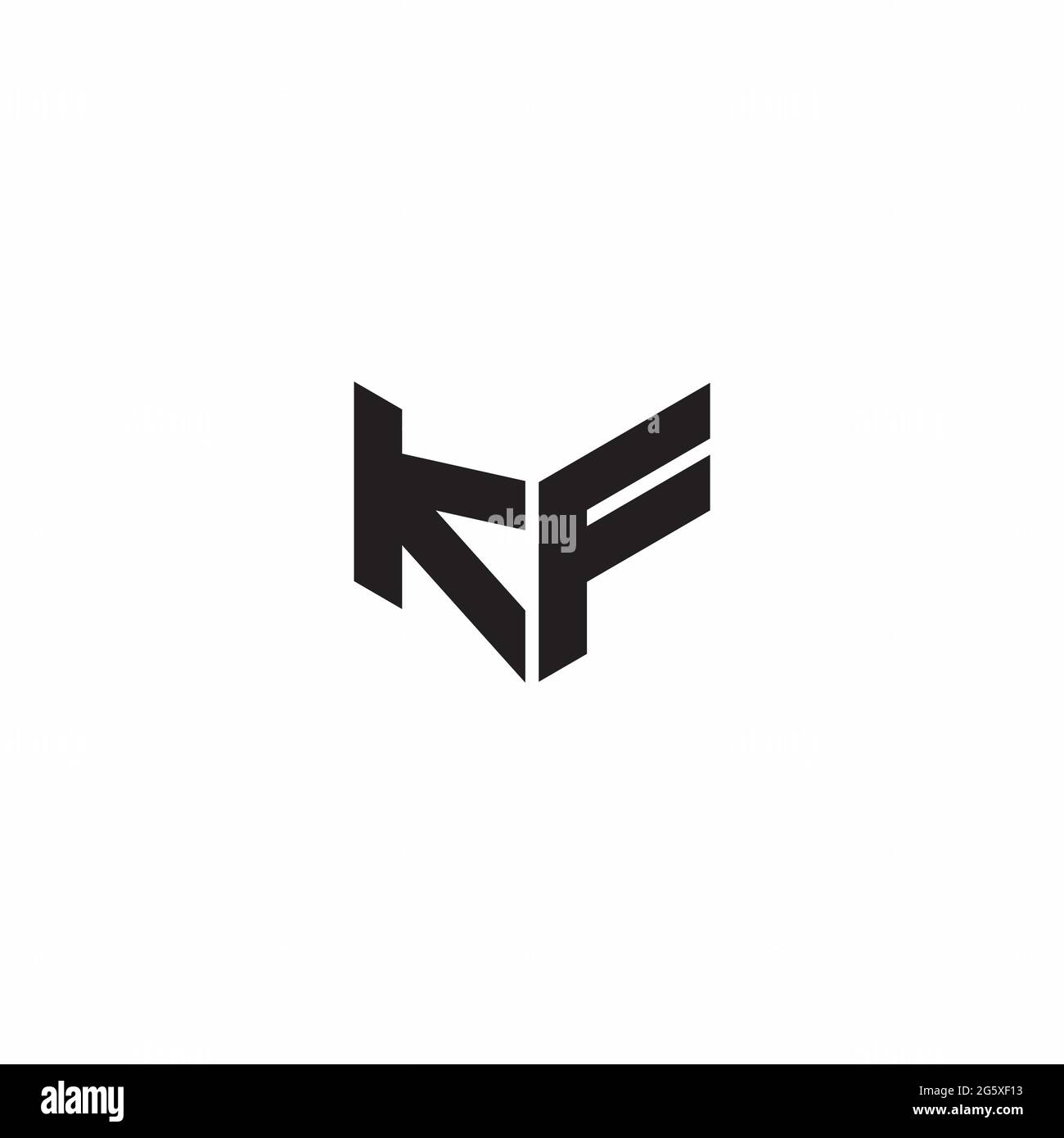 Initial kf letter logo Cut Out Stock Images & Pictures - Alamy