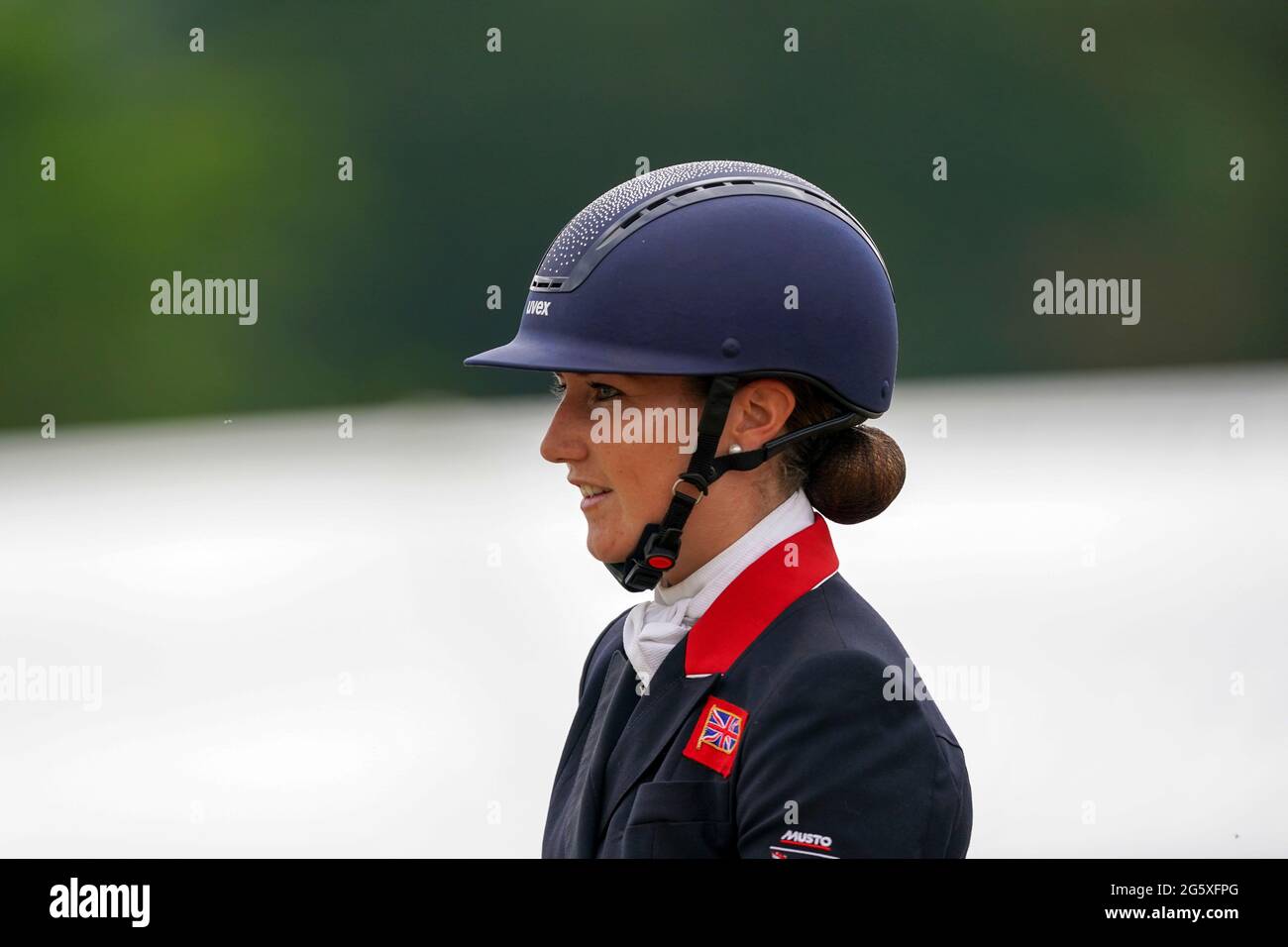Laura Collet riding London 52 in a warm up event for Great Britain's ...
