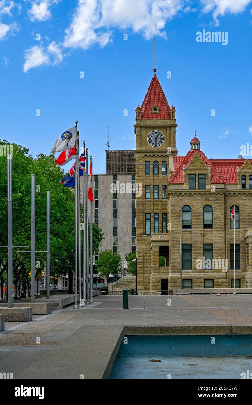Historic City Hall, Heritage Sandstone building, Calgary, Alberta ...