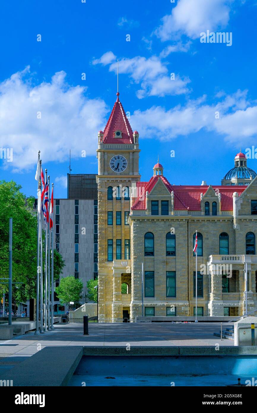 Historic City Hall, Heritage Sandstone building, Calgary, Alberta ...