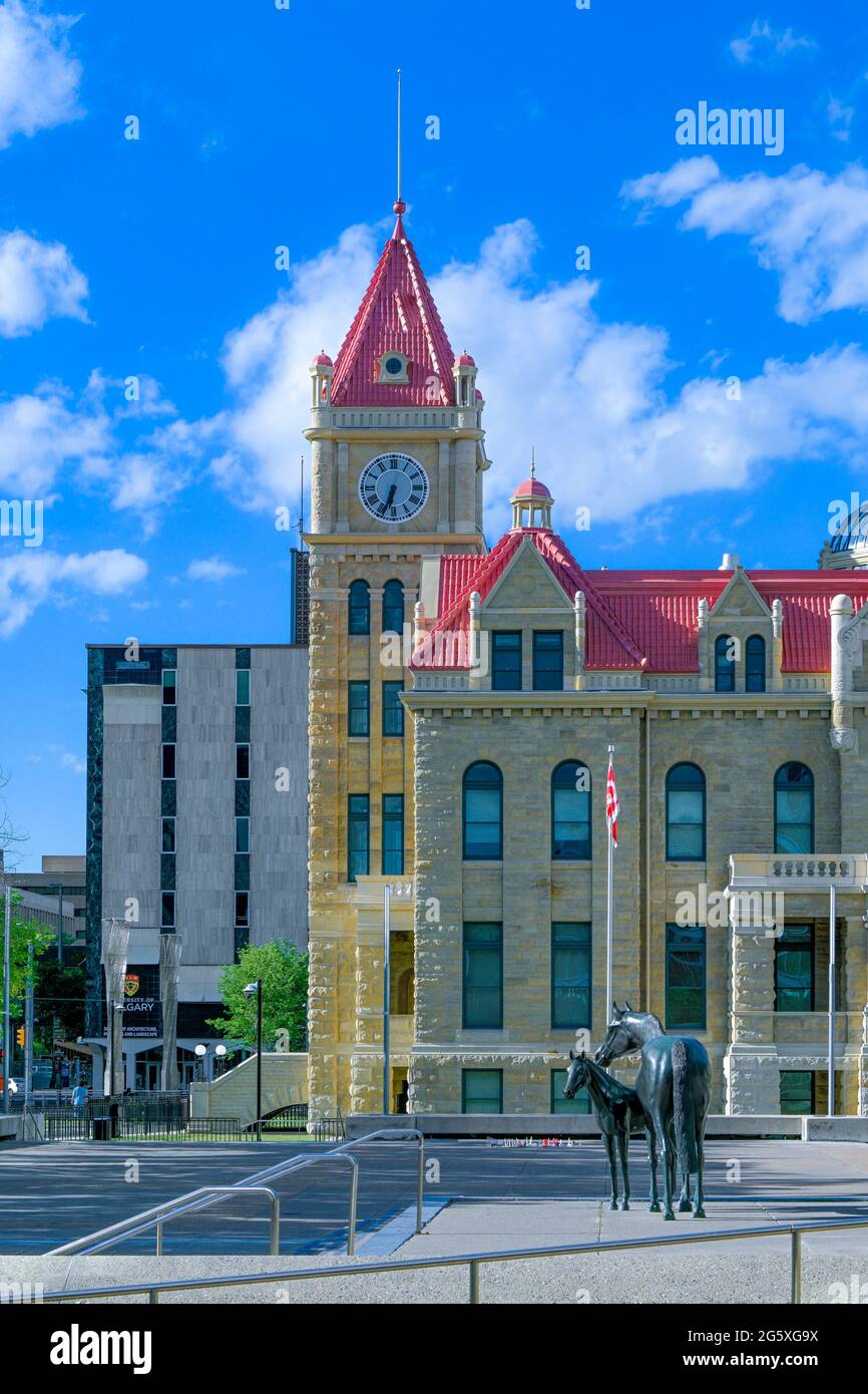 Historic City Hall, Heritage Sandstone building, Calgary, Alberta ...