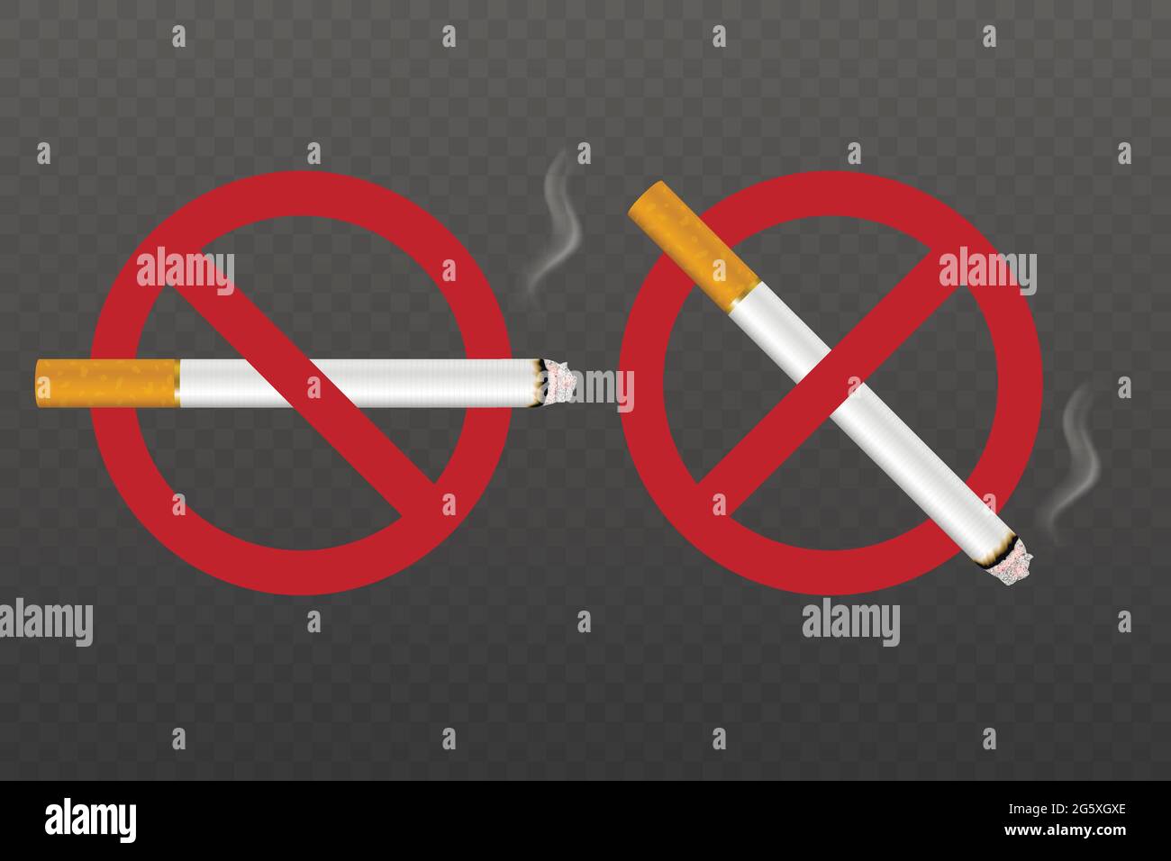 Vector No Smoking Area Sign, Symbol, Label Set Isolated. Realistic 3d ...