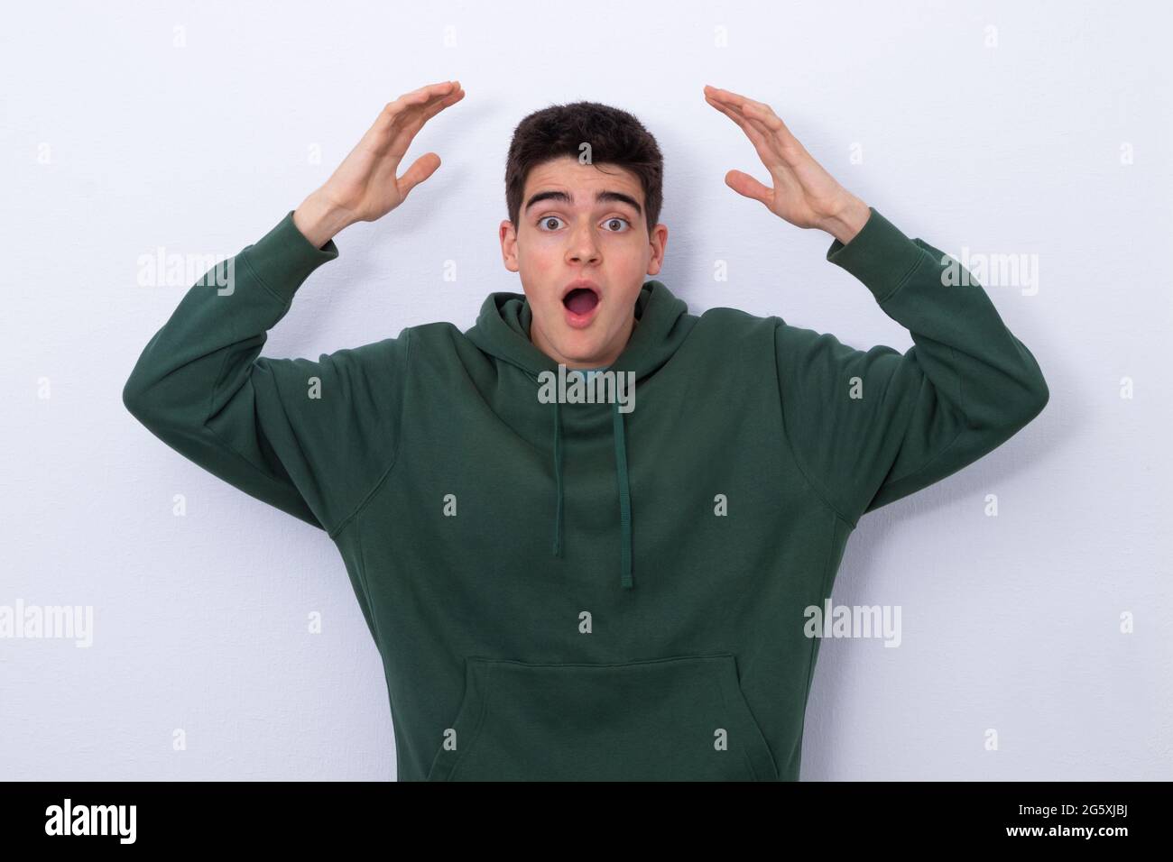 isolated teen boy with surprised expression Stock Photo - Alamy