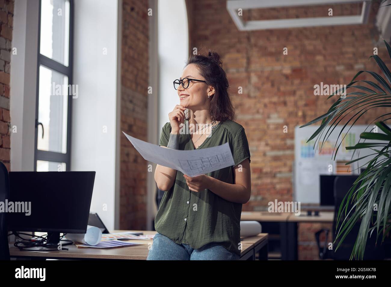 Woman blueprint sitting on hi-res stock photography and images - Alamy