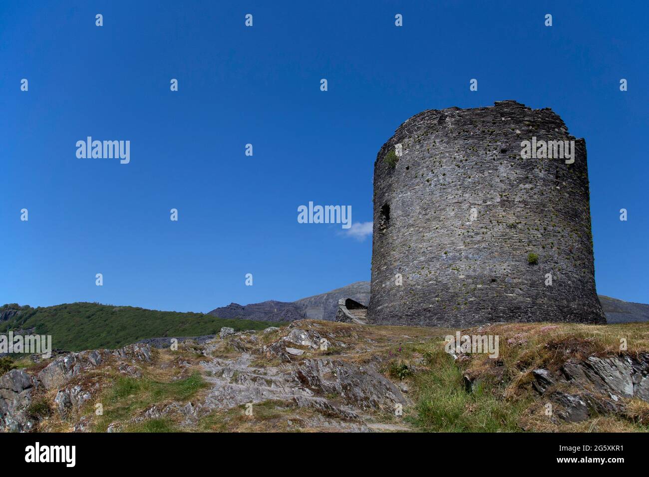 Dolbadarn Castle in Llanberis, Gwynedd, North Wales. Medieval castle on ...