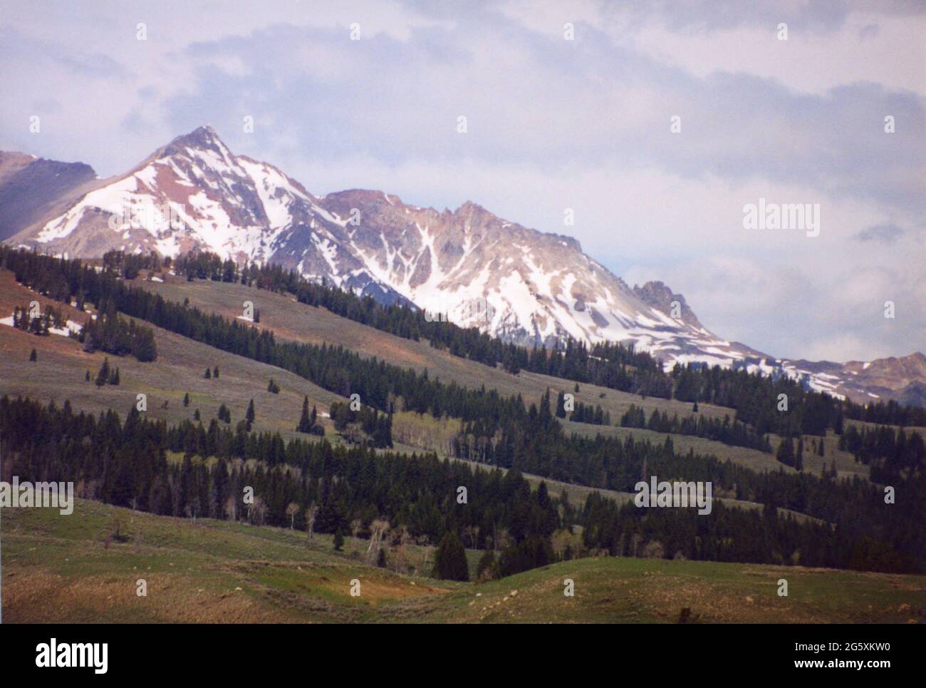 Mountains in Yellowstone National Park Stock Photo - Alamy