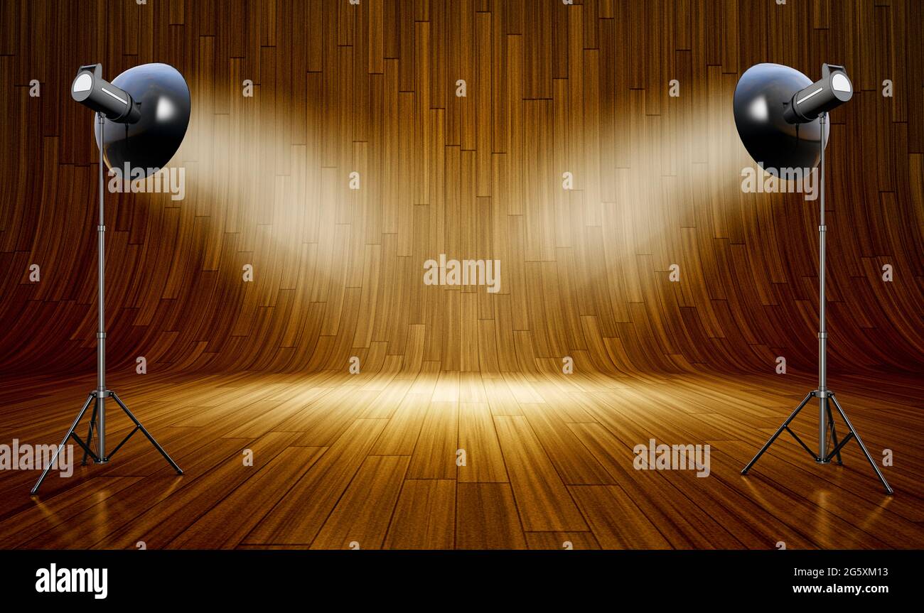 3D rendering of an wooden backdrop Stock Photo - Alamy