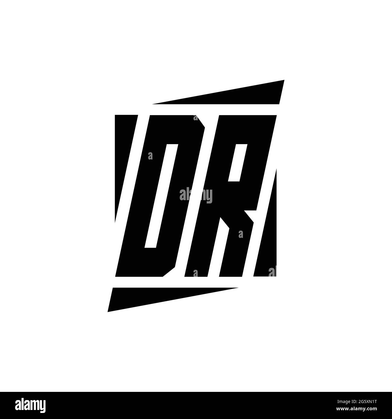 DR Logo monogram with modern style concept design template isolated on ...