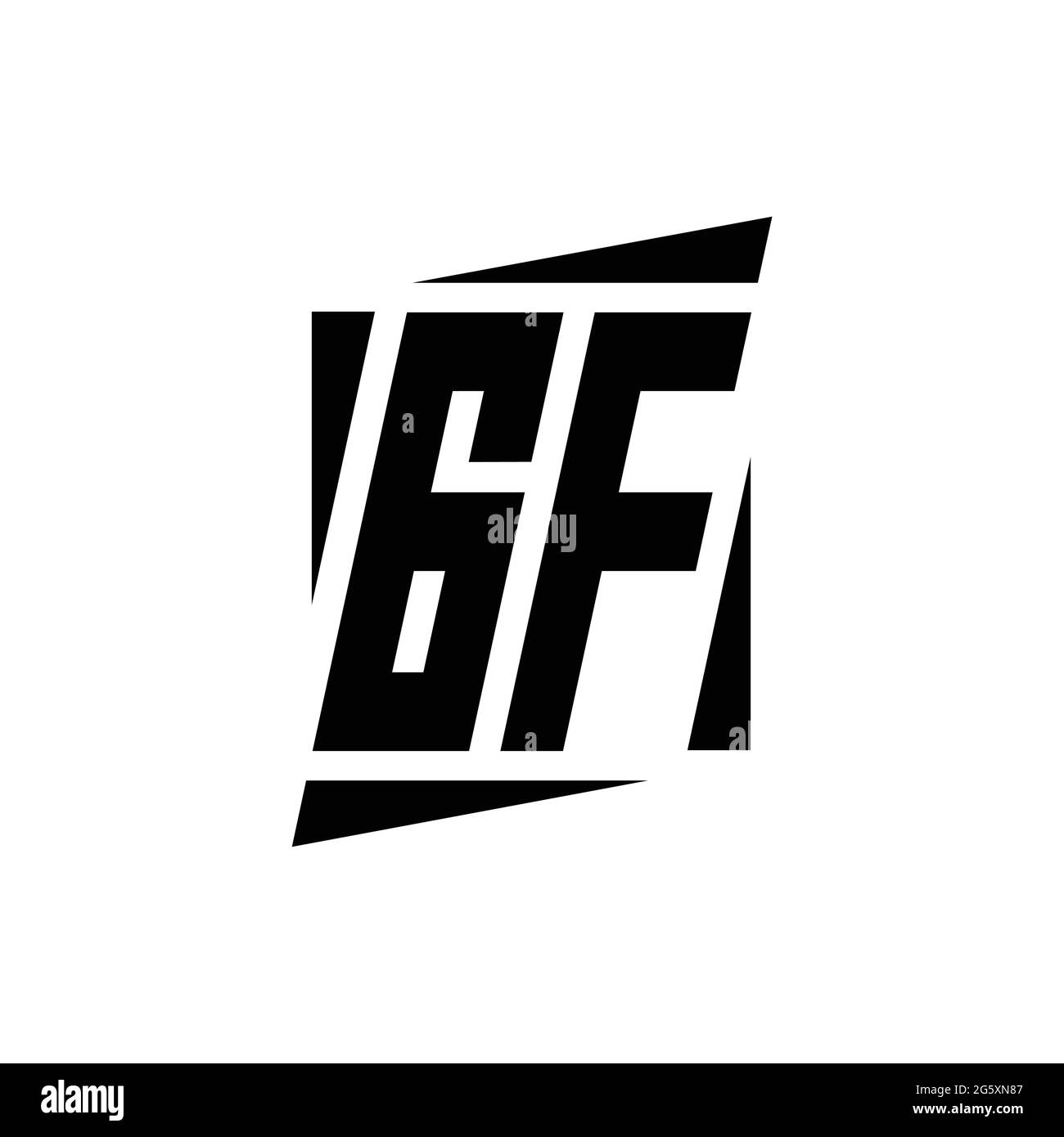 GF Logo monogram with modern style concept design template isolated on ...