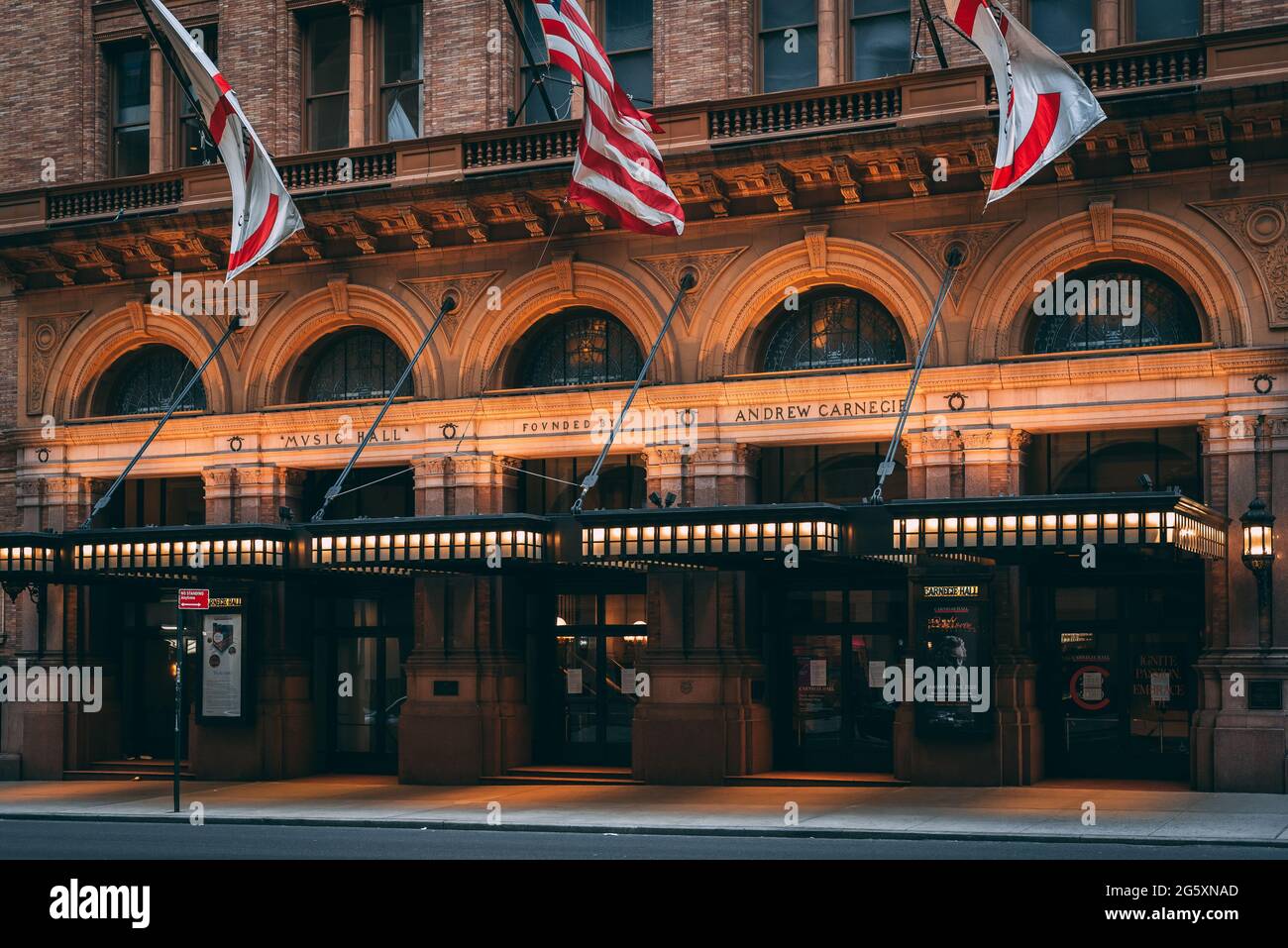 Carnegie Hall architecture, in Midtown Manhattan, New York City Stock ...