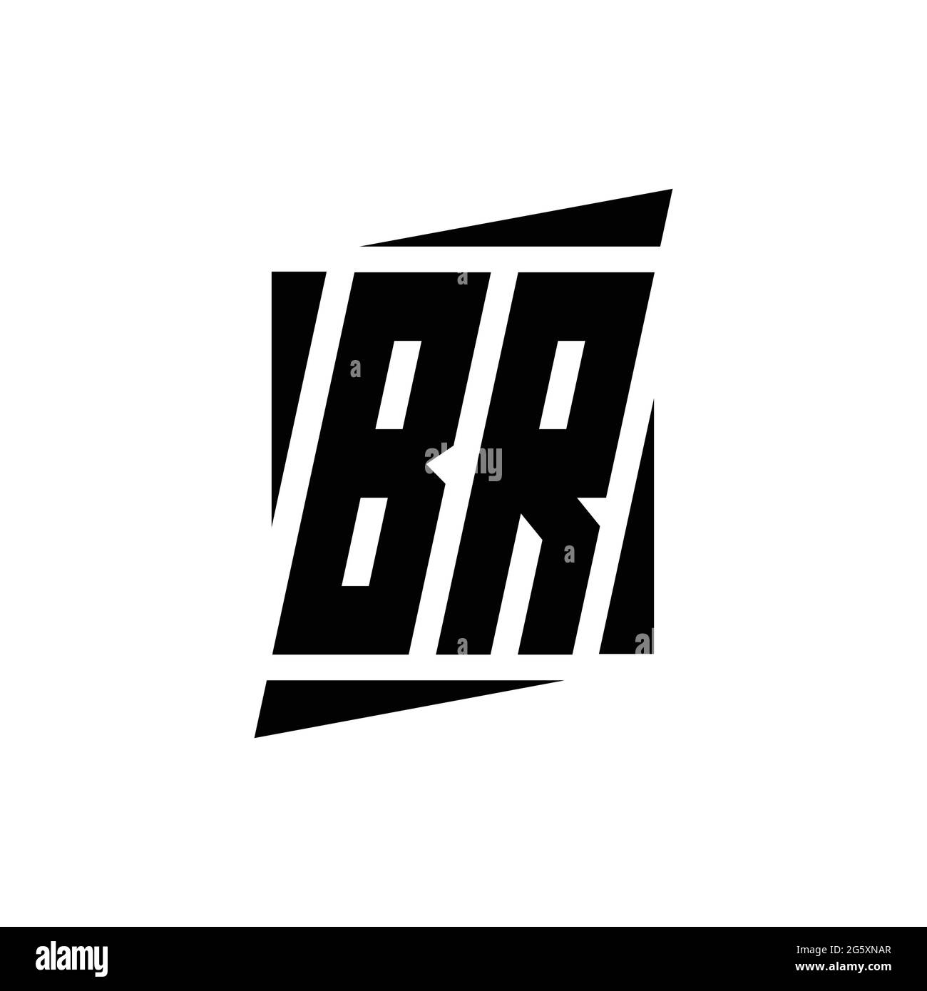 BR Logo monogram with modern style concept design template isolated on ...