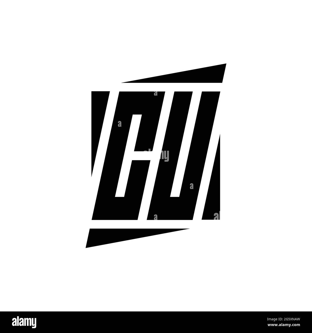 CU Logo monogram with modern style concept design template isolated on ...