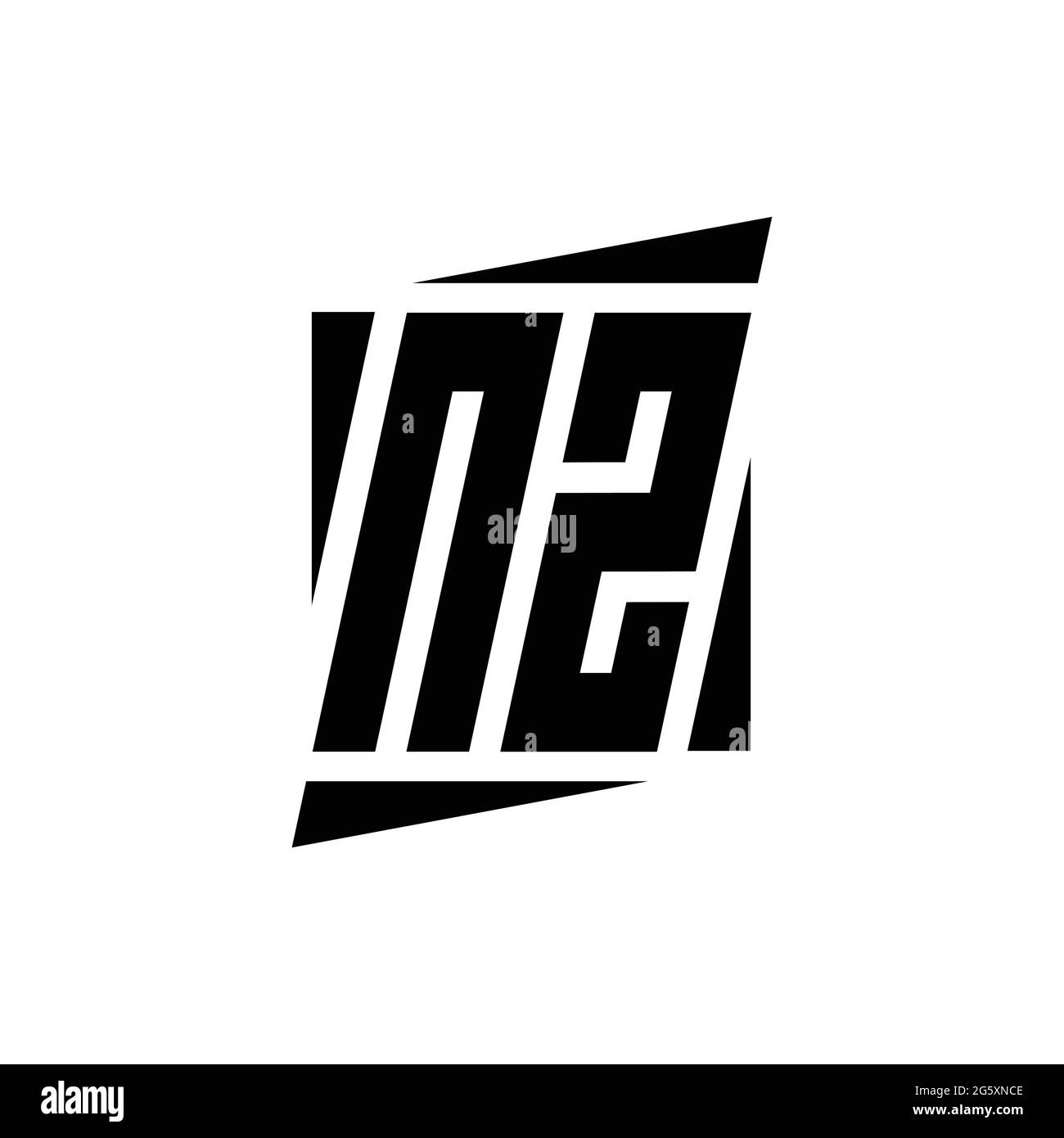 NZ Logo monogram with modern style concept design template isolated on ...