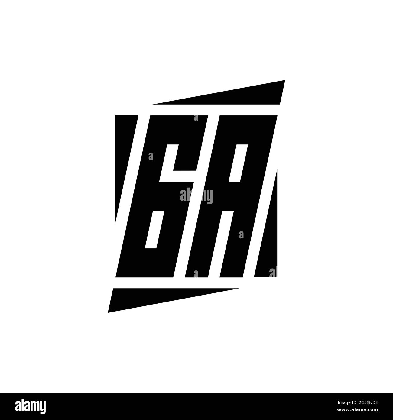 GA Logo monogram with modern style concept design template isolated on ...