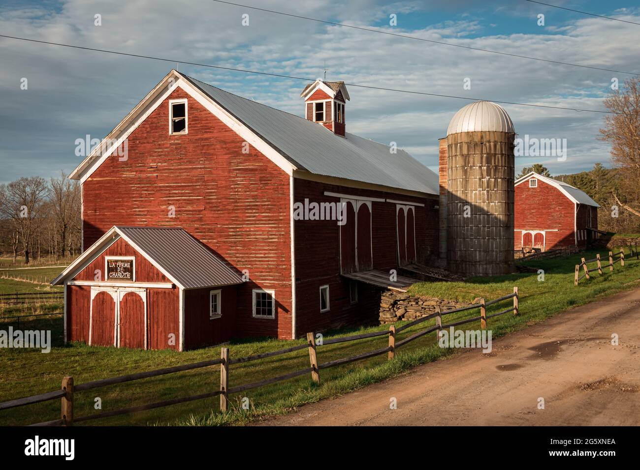 A barn with a silo, Catskill Mountains, New York Stock Photo - Alamy