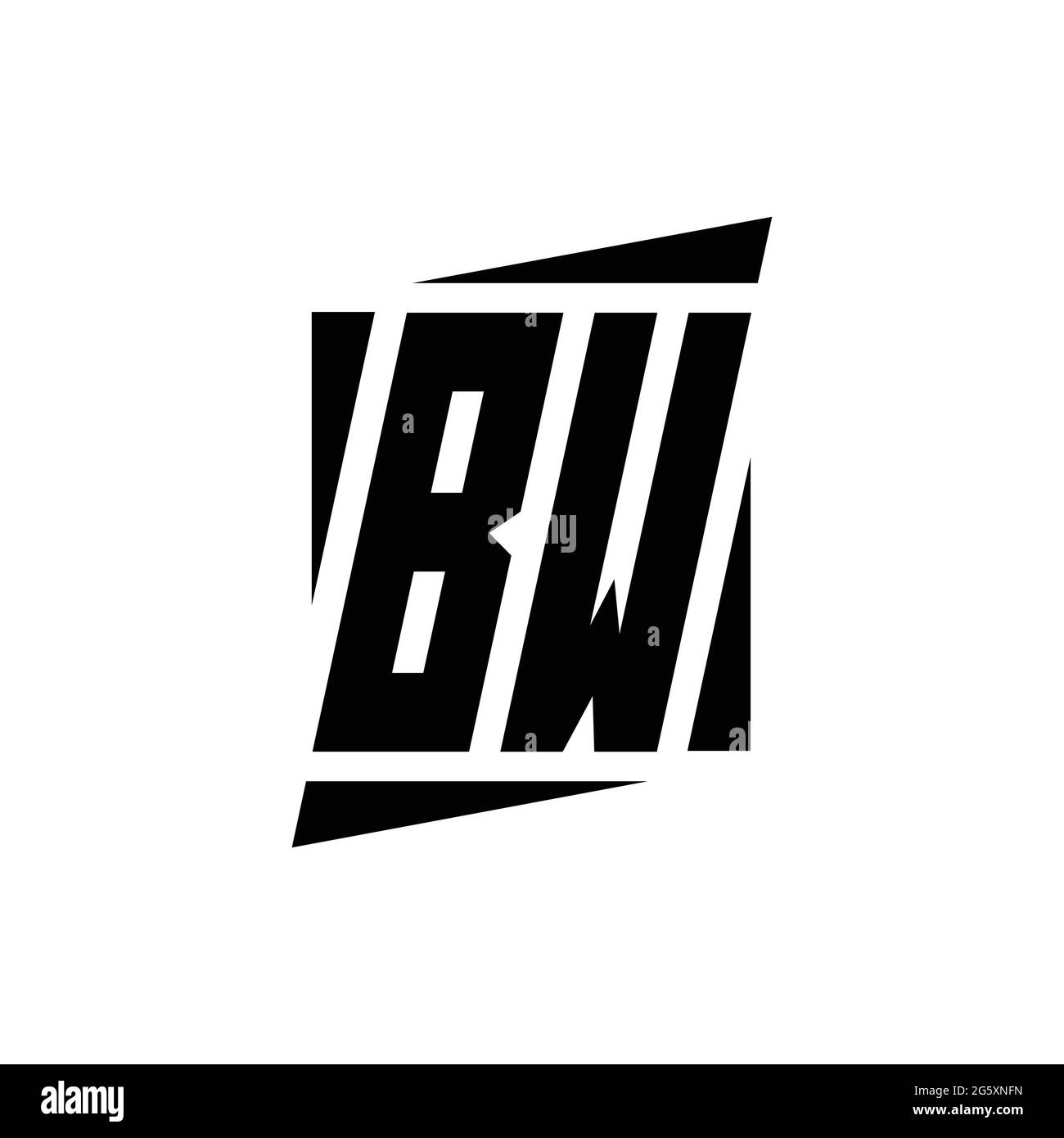 BW Logo monogram with modern style concept design template isolated on ...