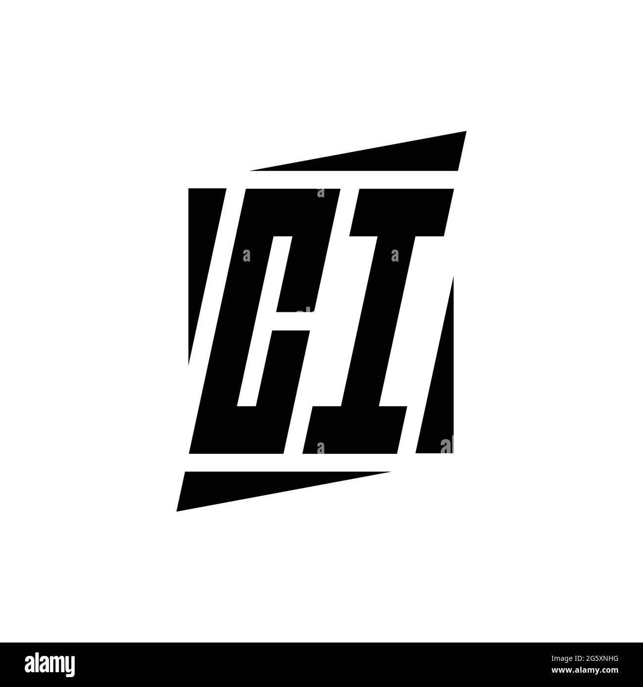 CI Logo monogram with modern style concept design template isolated on ...