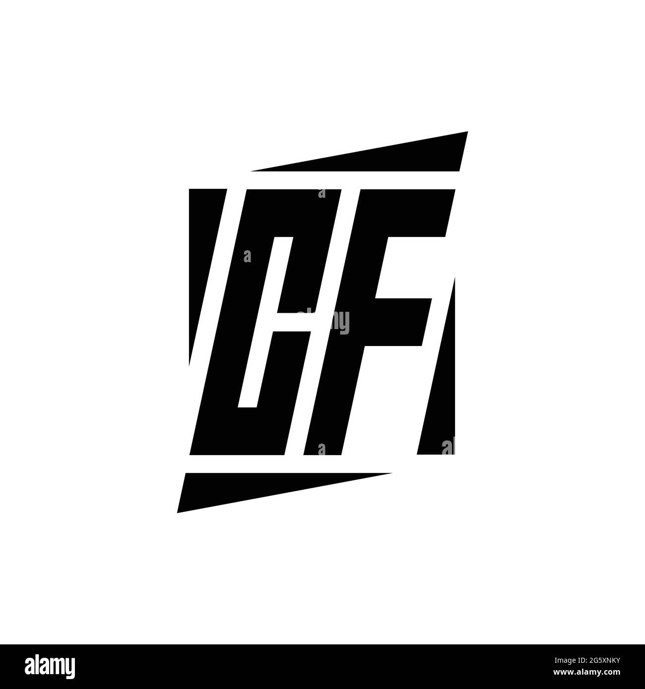 CF Logo monogram with modern style concept design template isolated on ...