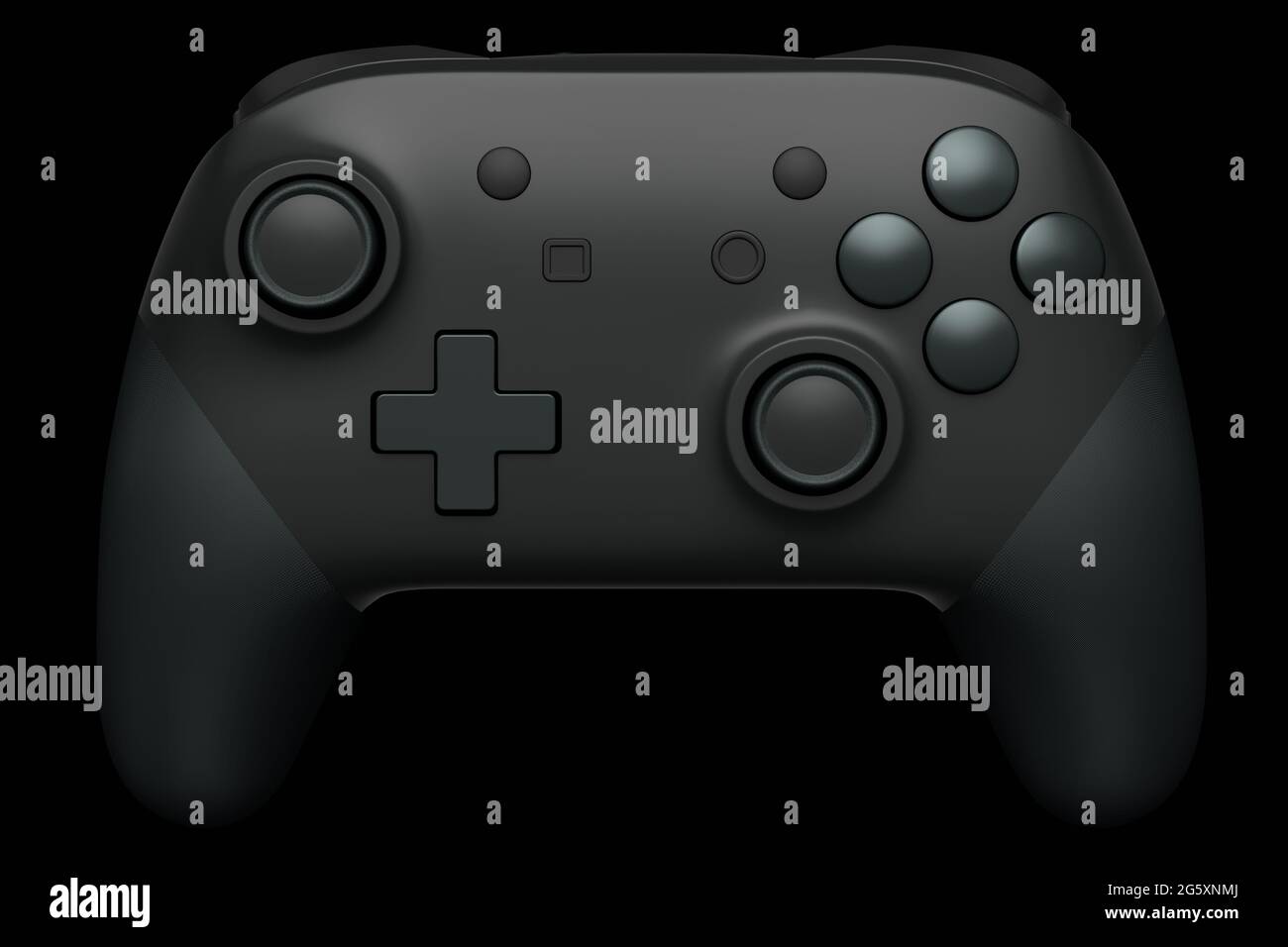Realistic black joystick for video game controller on black background ...