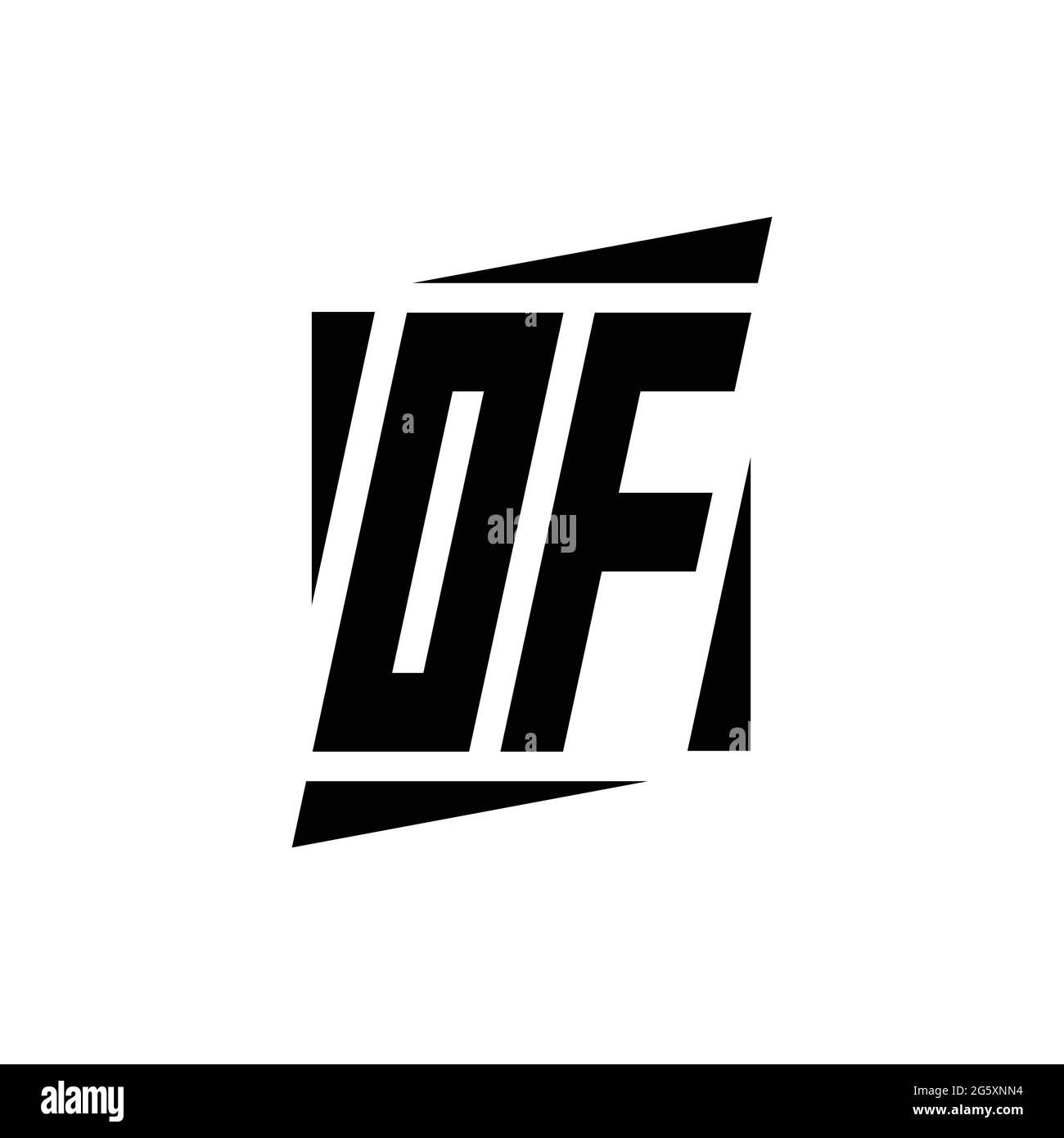 OF Logo monogram with modern style concept design template isolated on ...