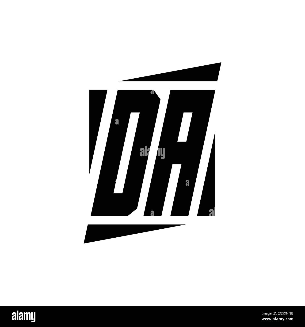 DA Logo monogram with modern style concept design template isolated on ...