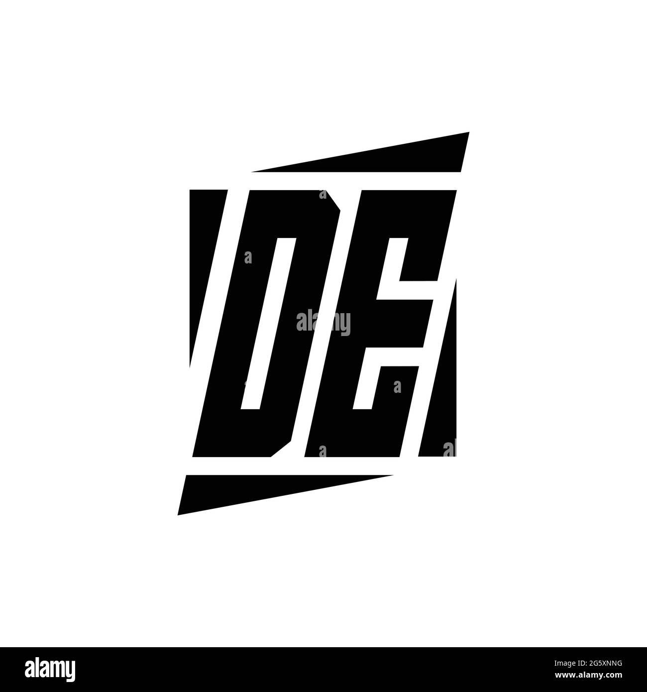 DE Logo monogram with modern style concept design template isolated on ...