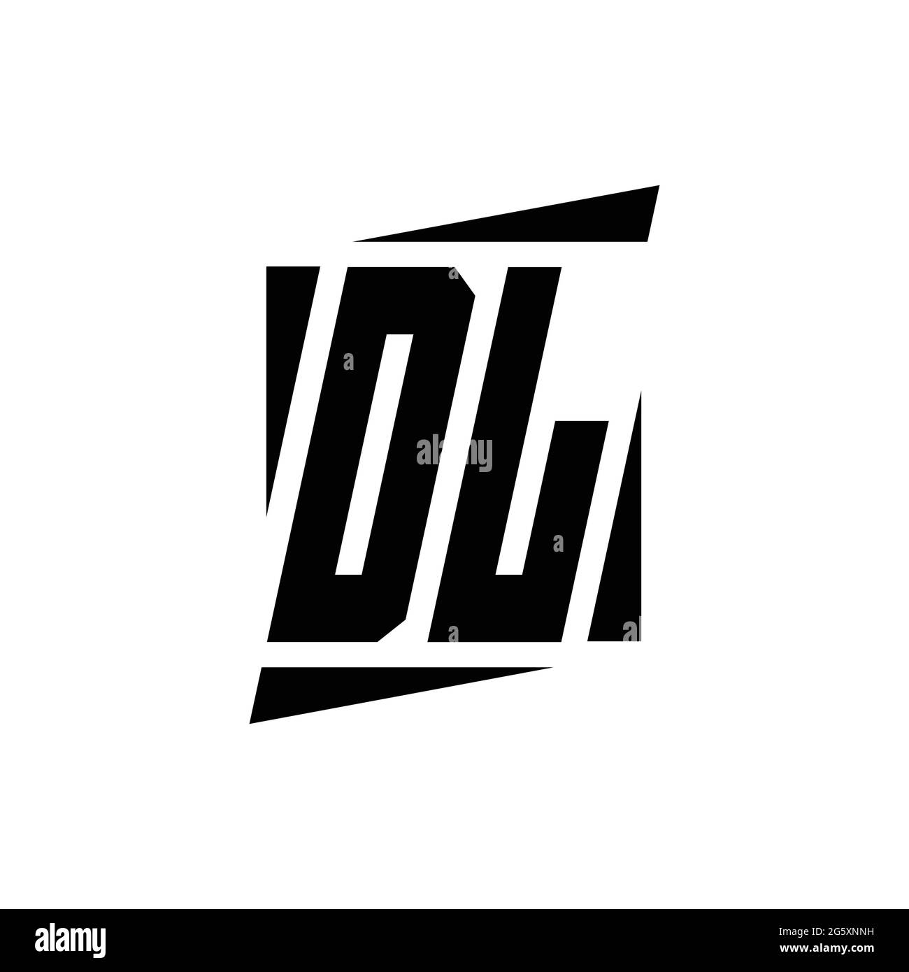 DL Logo monogram with modern style concept design template isolated on ...