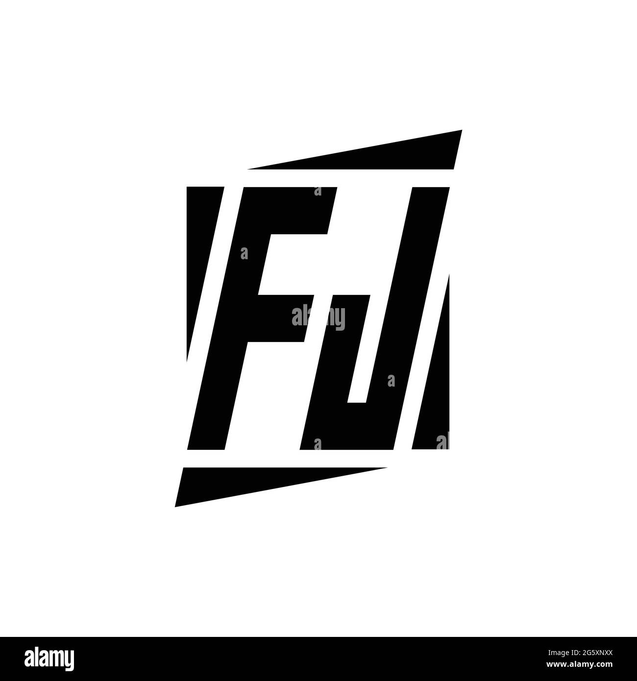 FJ Logo monogram with modern style concept design template isolated on ...
