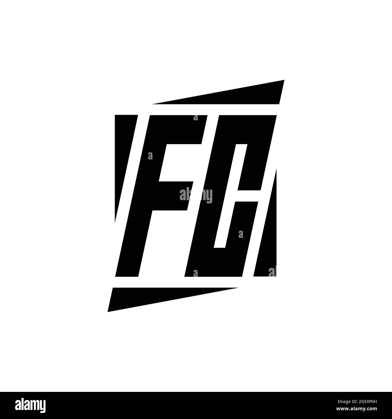 FC Logo monogram with modern style concept design template isolated on ...