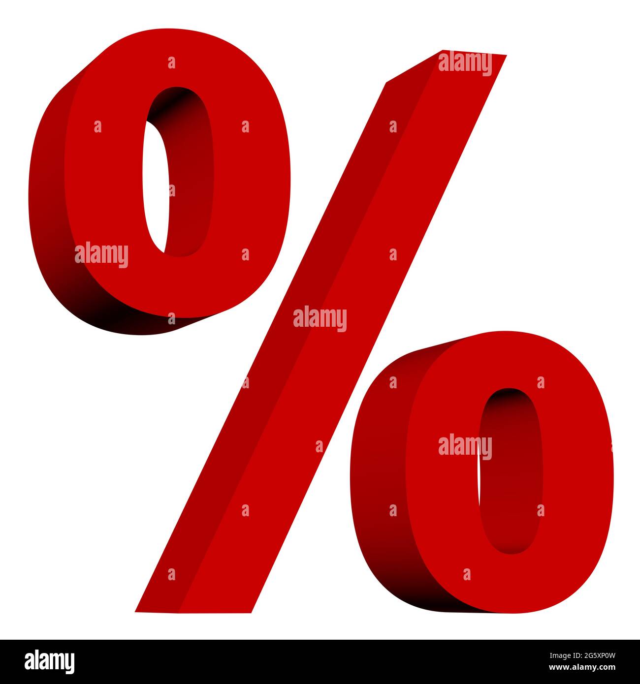 Symbol for percent against white background, 3D illustration Stock ...