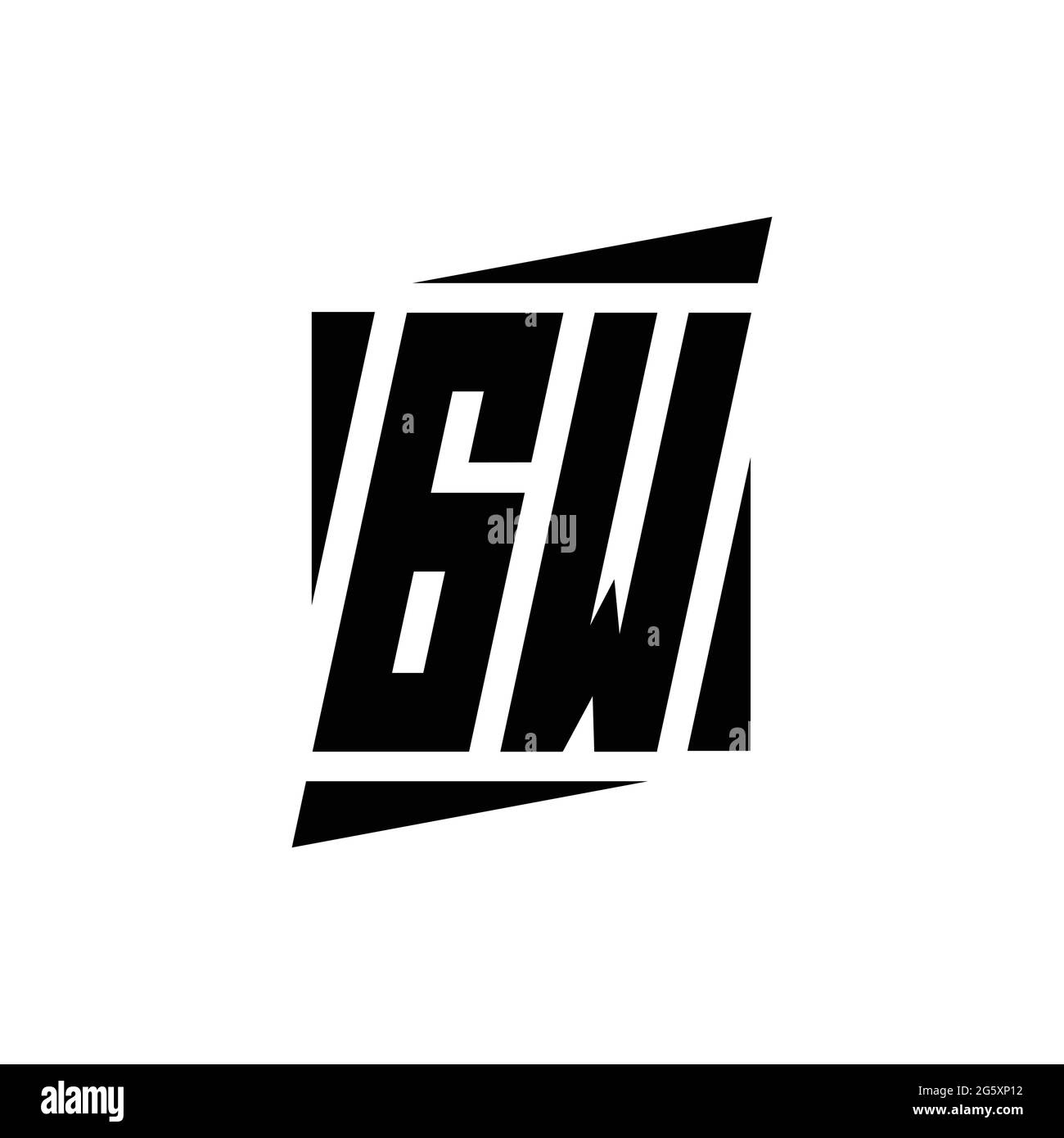 GW Logo monogram with modern style concept design template isolated on ...