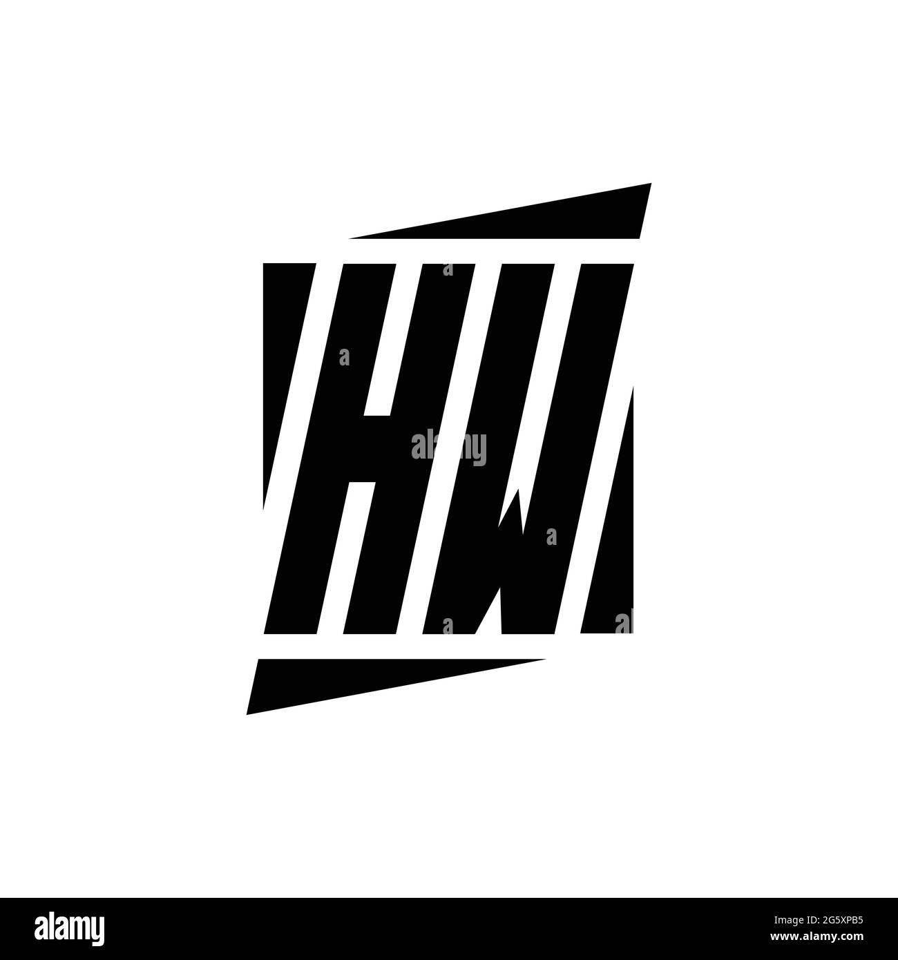 HW Logo monogram with modern style concept design template isolated on ...