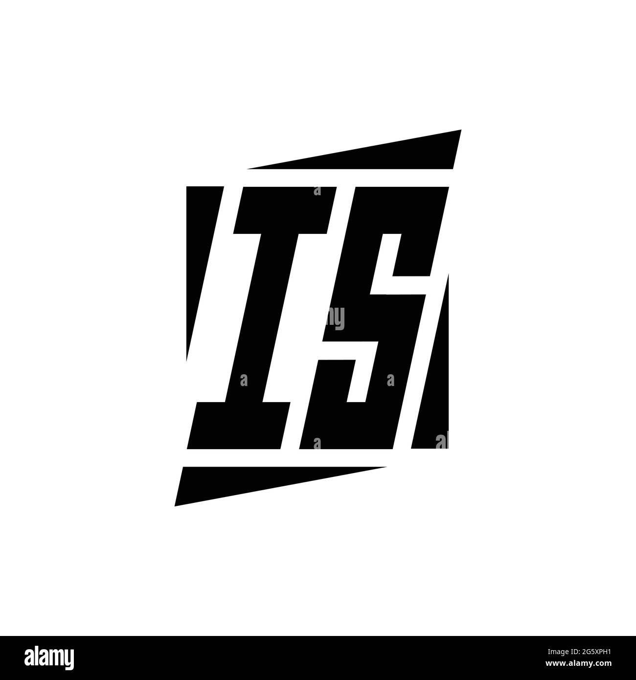 IS Logo monogram with modern style concept design template isolated on ...