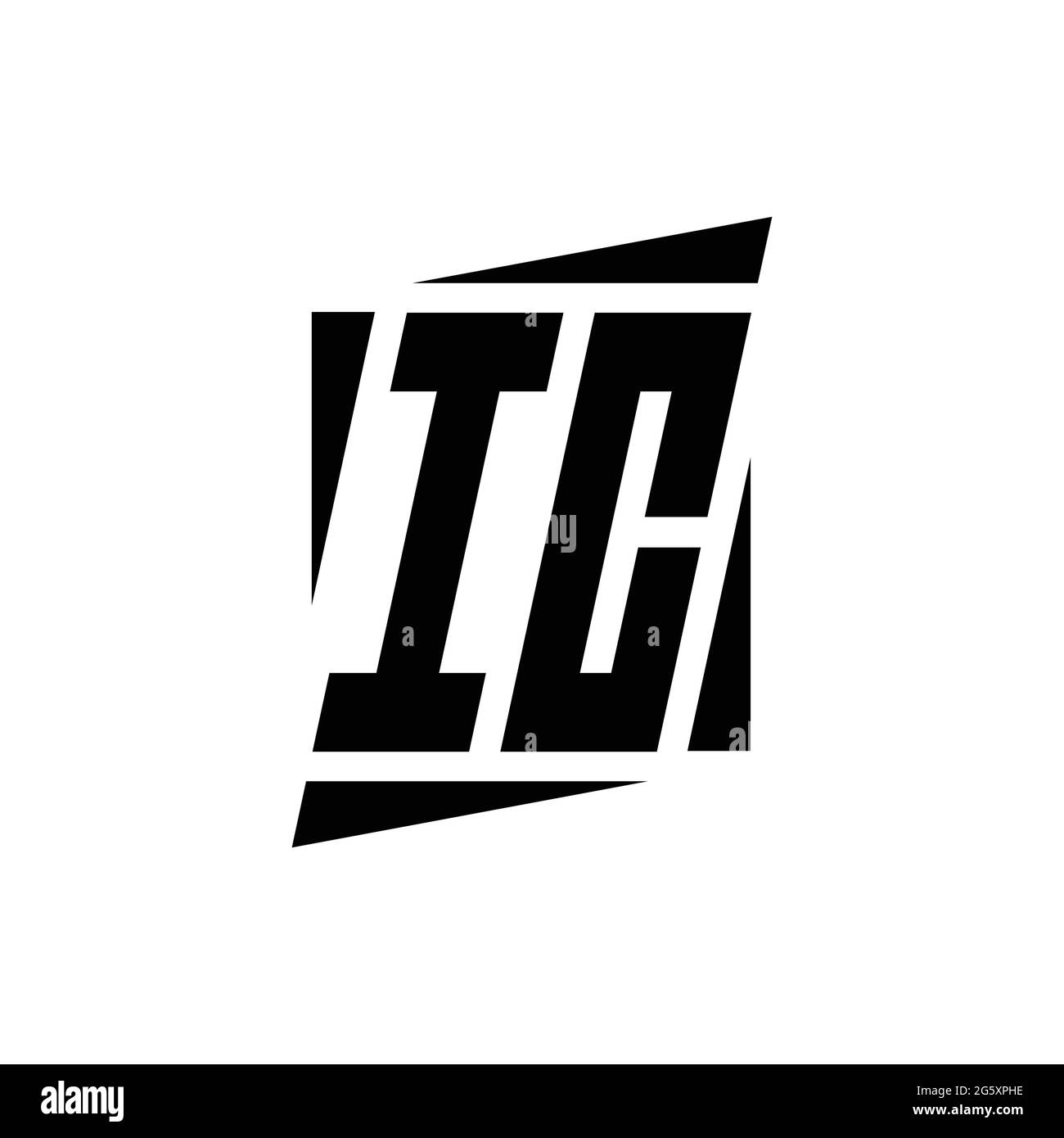 IC Logo monogram with modern style concept design template isolated on ...