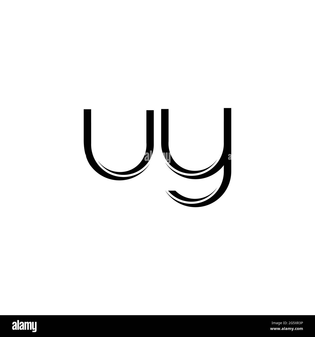 UY Logo monogram with slice rounded modern design template isolated on white background Stock ...