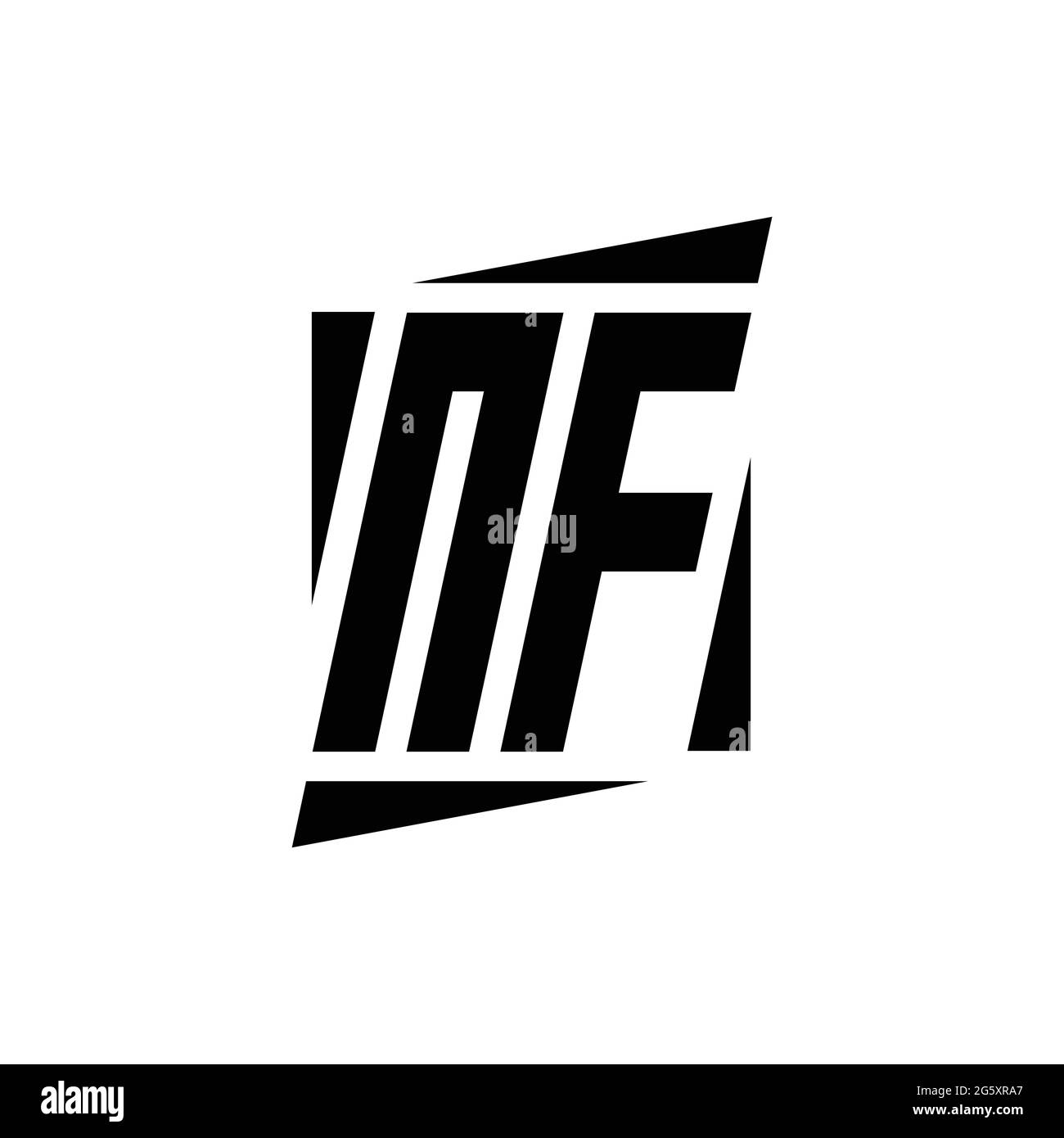 NF Logo monogram with modern style concept design template isolated on ...