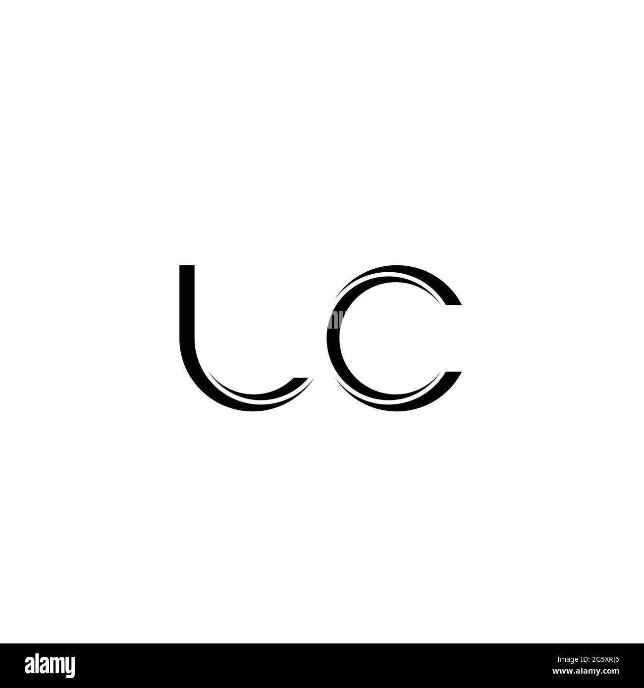 LC Logo monogram with slice rounded modern design template isolated on white background Stock ...
