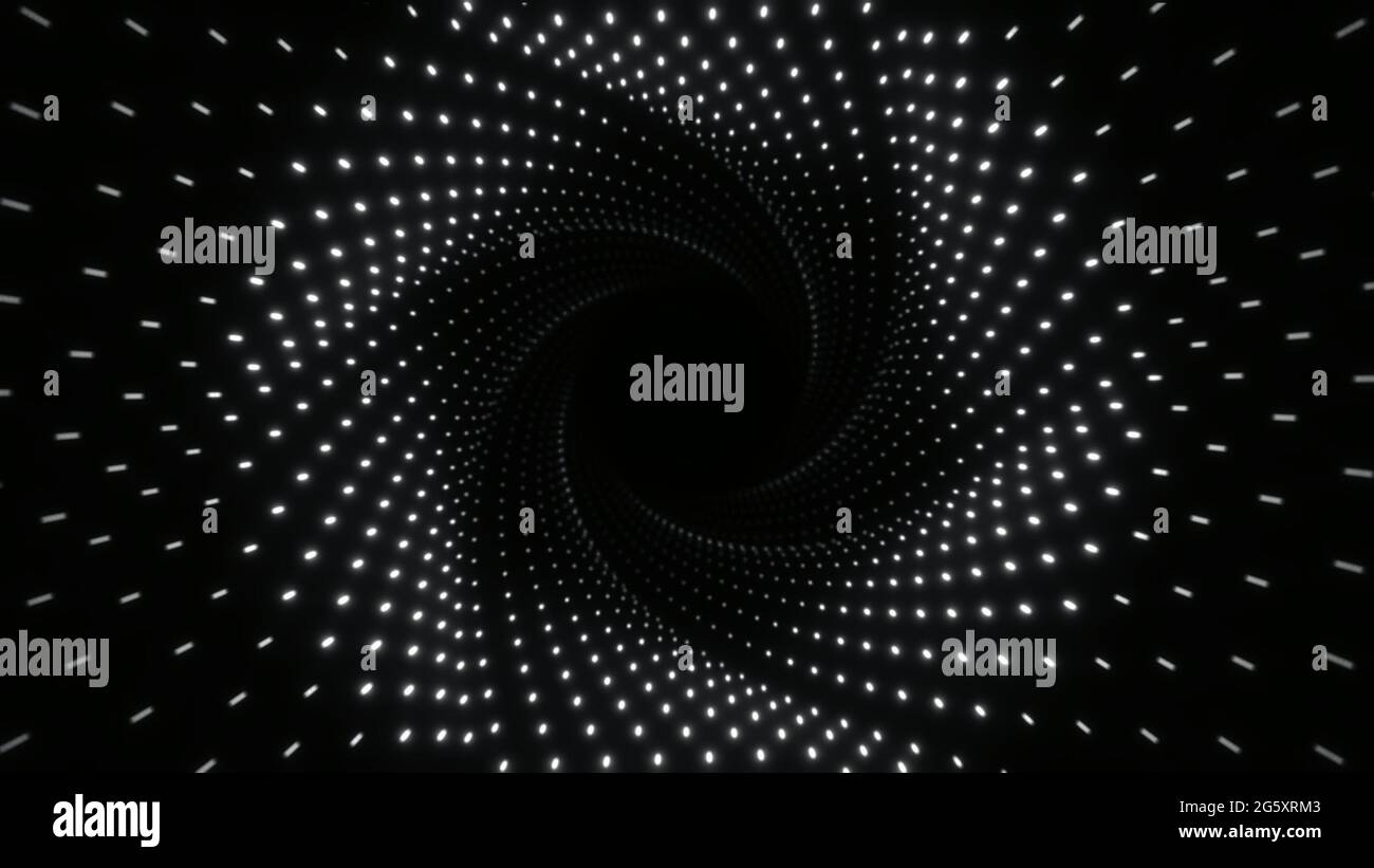 Travel through abstract speed dots tunnel Stock Photo - Alamy