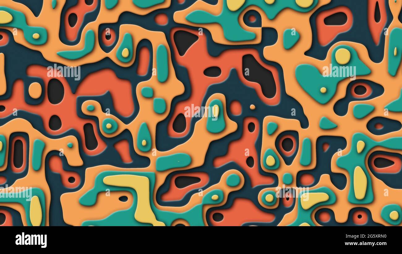 Layered topographic map. Fractal form background Stock Photo - Alamy