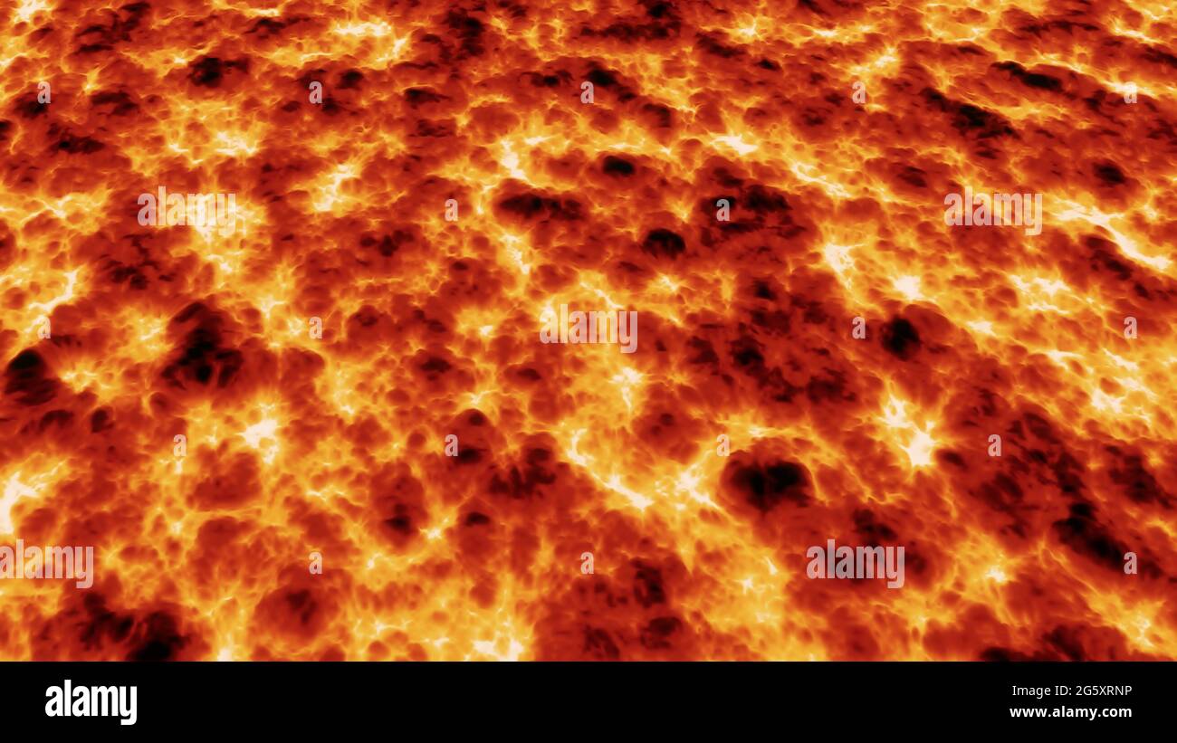 Abstract magma, lava flowing smooth fractal waves background. Fire like ...