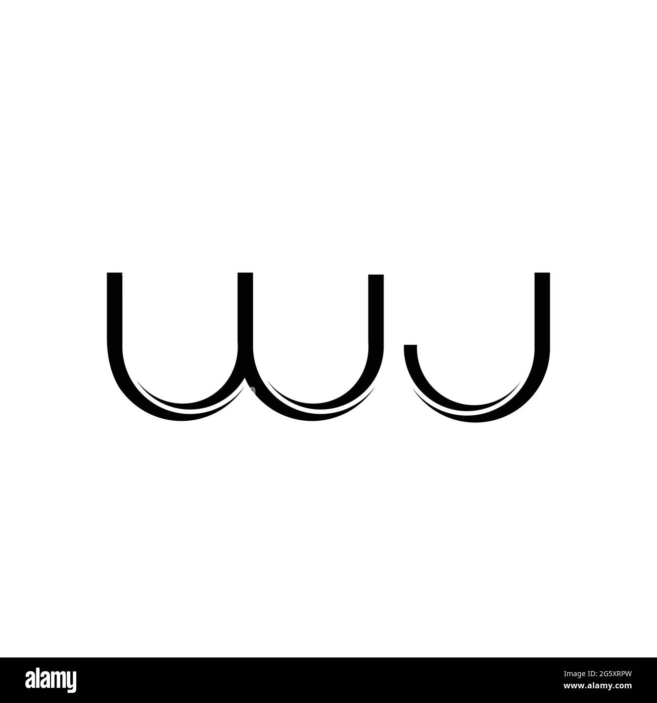 WJ Logo monogram with slice rounded modern design template isolated on ...